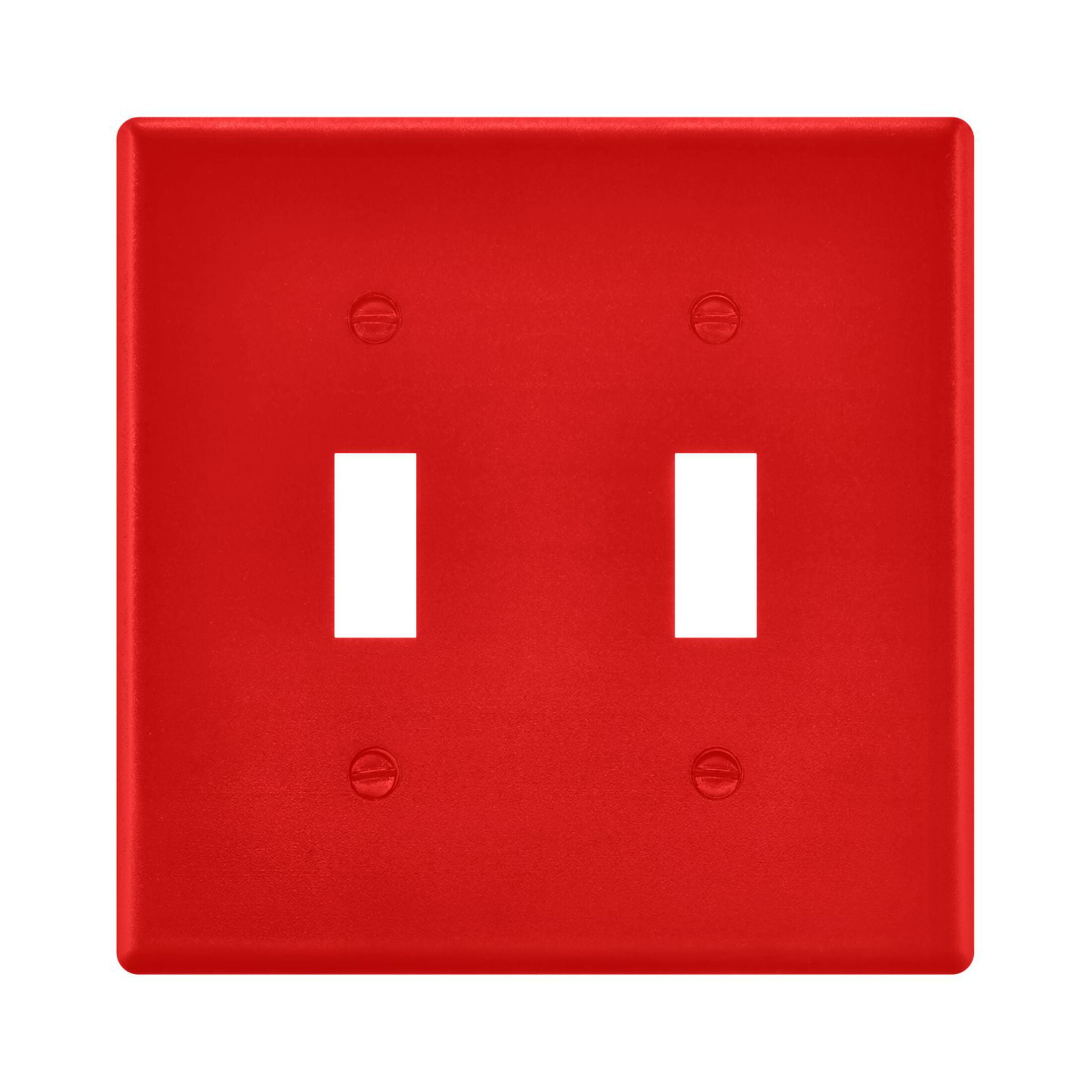 2 Gang Light Switch Cover Plate Red Wall Plate Decorate Electrical ...