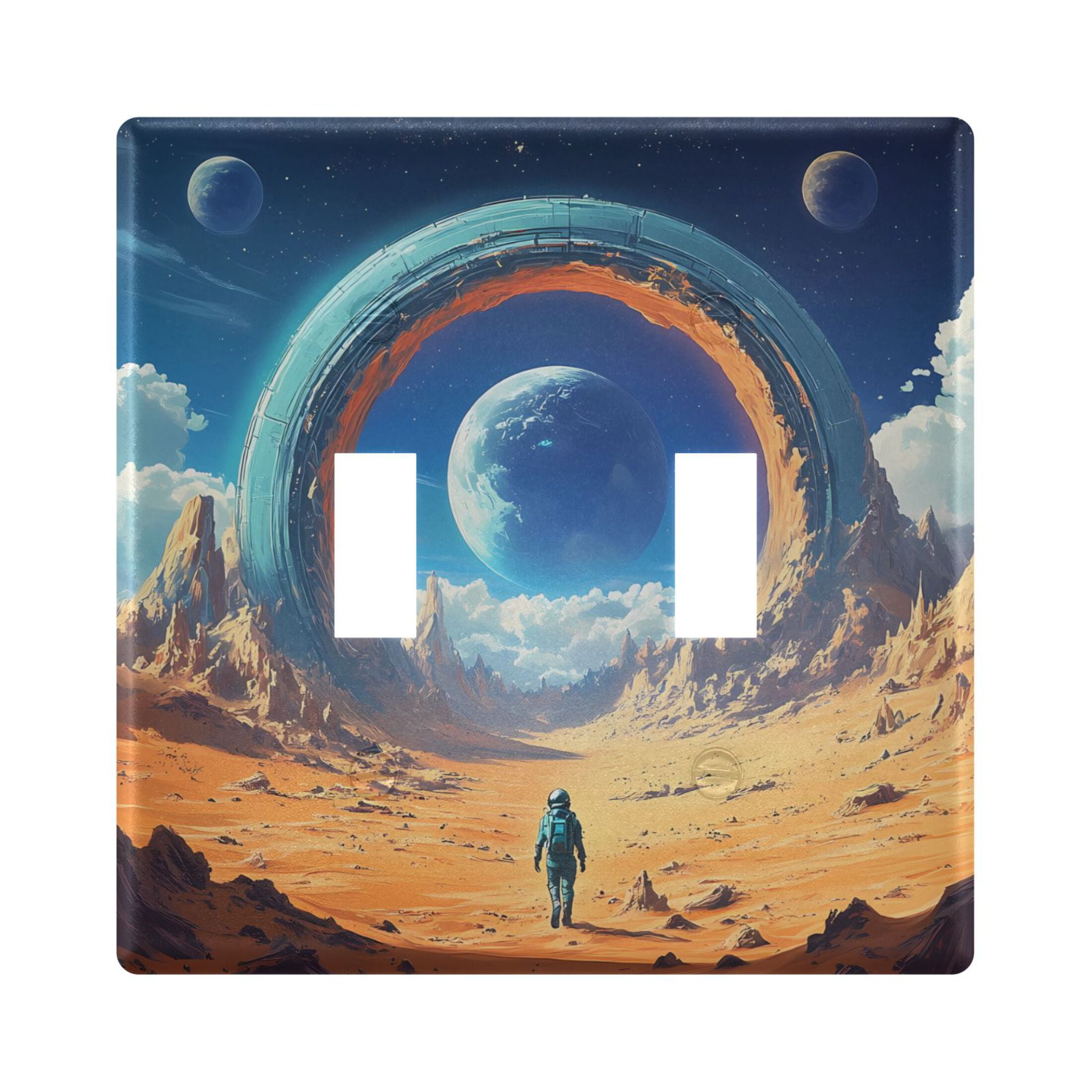 2 Gang Light Switch Cover Plate Stargate in Desert Wall Plate Decorate ...