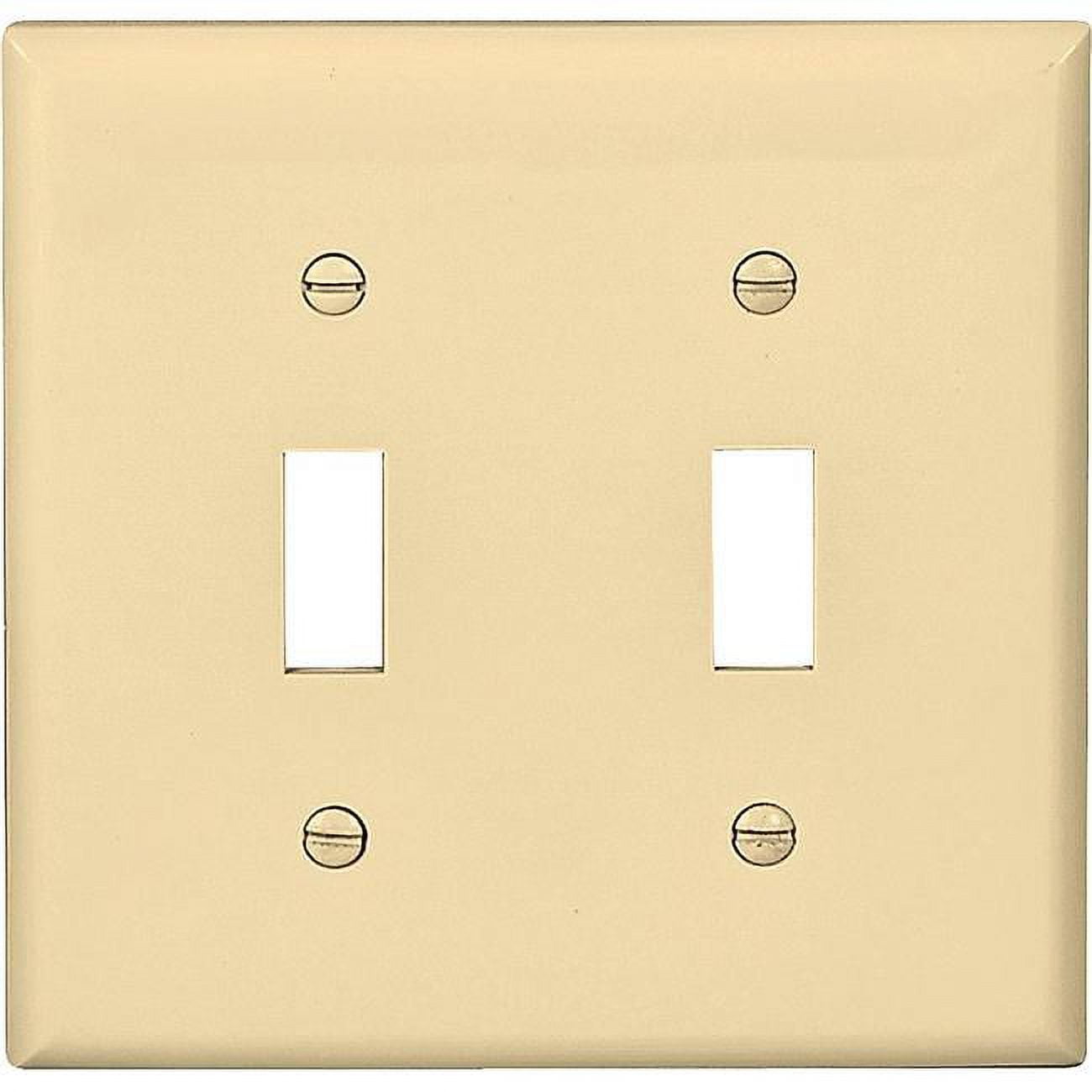 2 Gang Nylon 2 Toggle Switch Plate, Ivory - Walmart.com