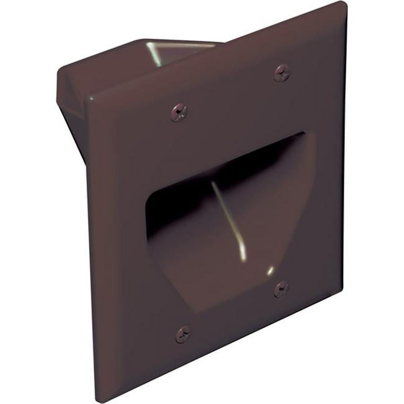 2-Gang Recessed Low Voltage Cable Plate - Brown - Walmart.com