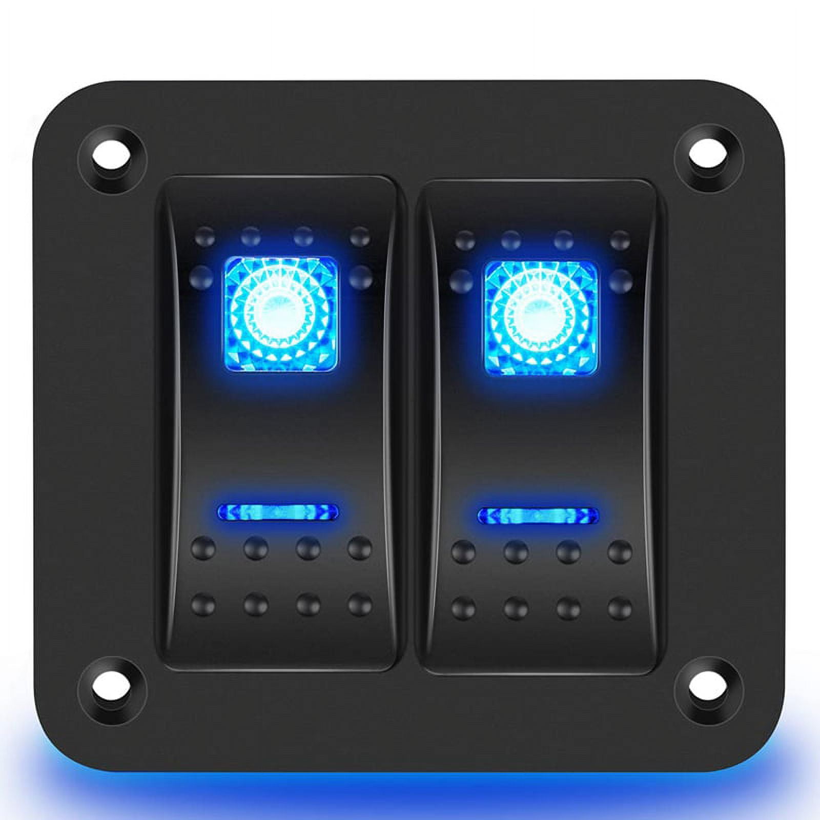 2 Gang Rocker Switch Panel 5Pin on Pre-Wired Rocker Switch Waterproof ...