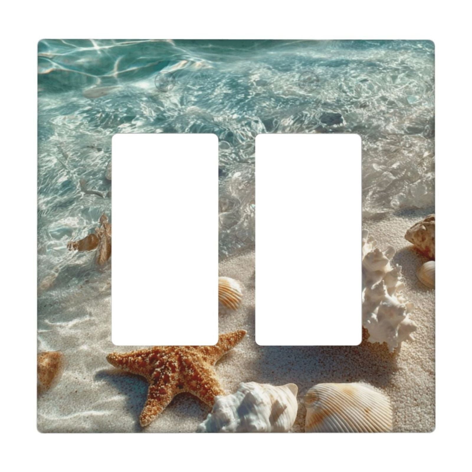 2-Gang Rocker Wall Plate for Bedroom Room Bathroom Decorative, Hawaiian ...