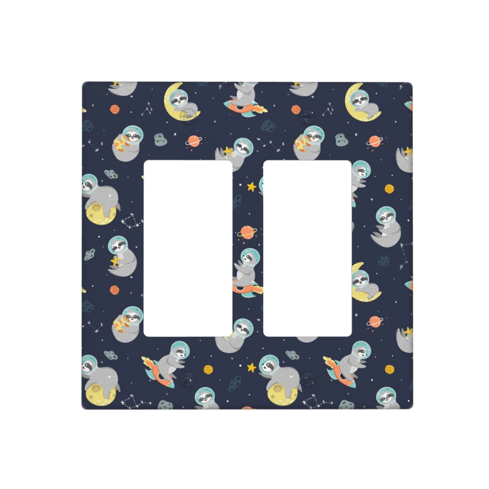 2-Gang Rocker(screwed) Wall Plate for Bedroom Room Bathroom Decorative ...