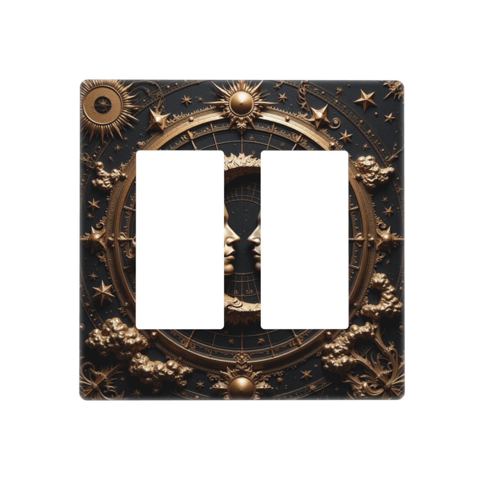 2-Gang Rocker(screwless) Wall Plate for Bedroom Room Bathroom ...