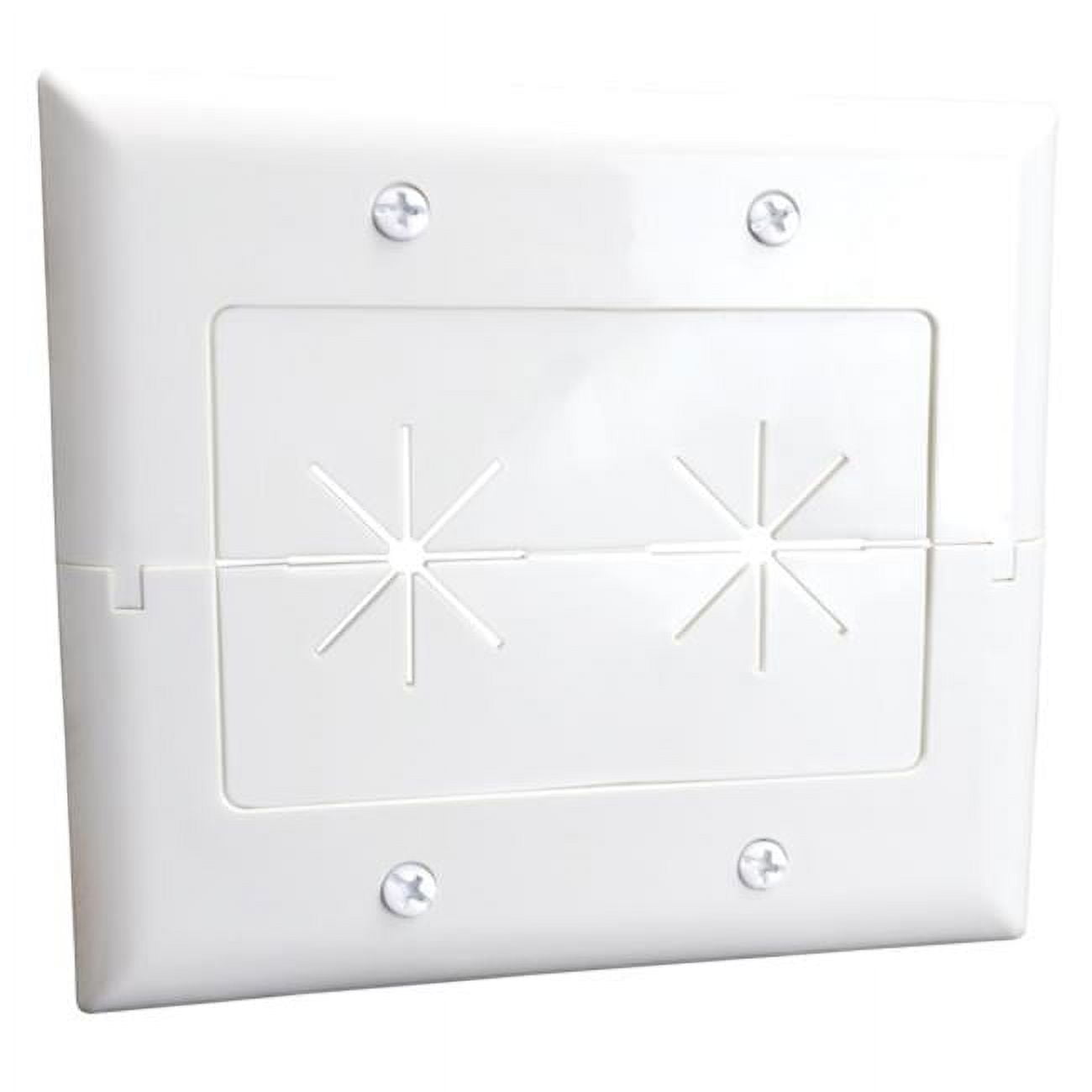 2-Gang Split Plate with Flexible Opening, White - Walmart.com