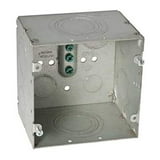 2-Gang Steel Electrical Box - 4-11/16" x 4-11/16" x 3-1/4" - Compact ...