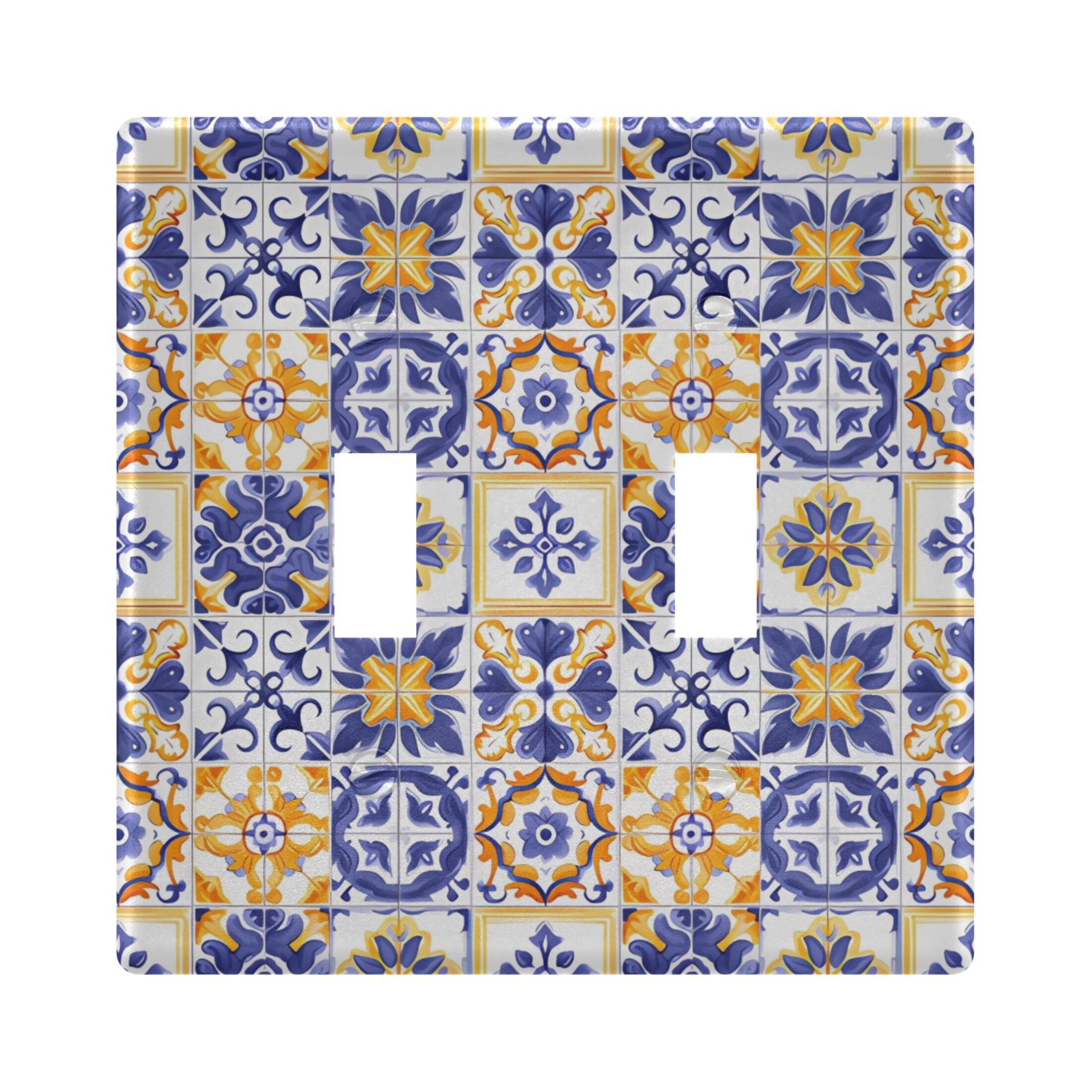 2 Gang Switch Covers Bohomia Pattern Light Wall Plate Home Faceplate ...