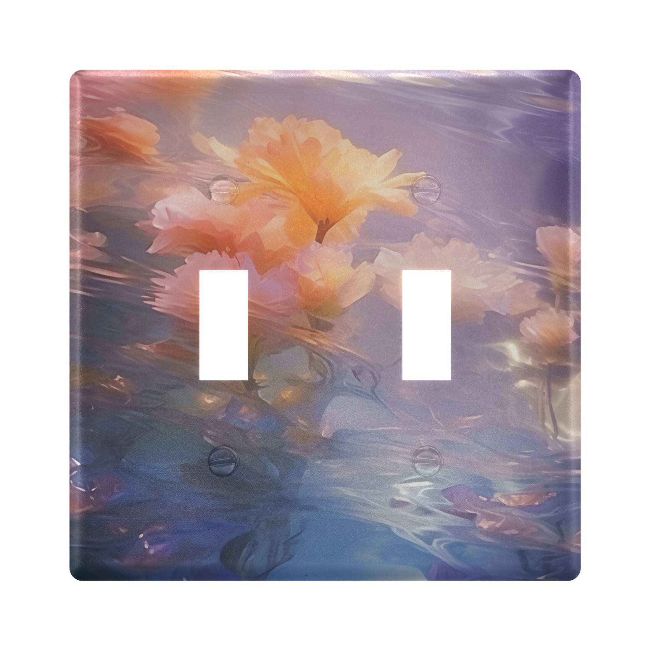 2 Gang Switch Covers Flowers Light Wall Plate Home Faceplate Switch ...