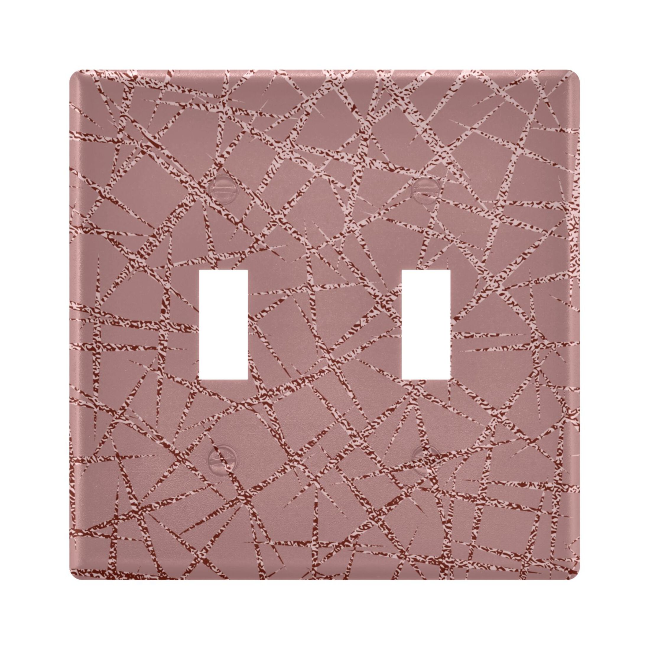 2 Gang Switch Covers Gold and Rose Light Wall Plate Home Faceplate ...