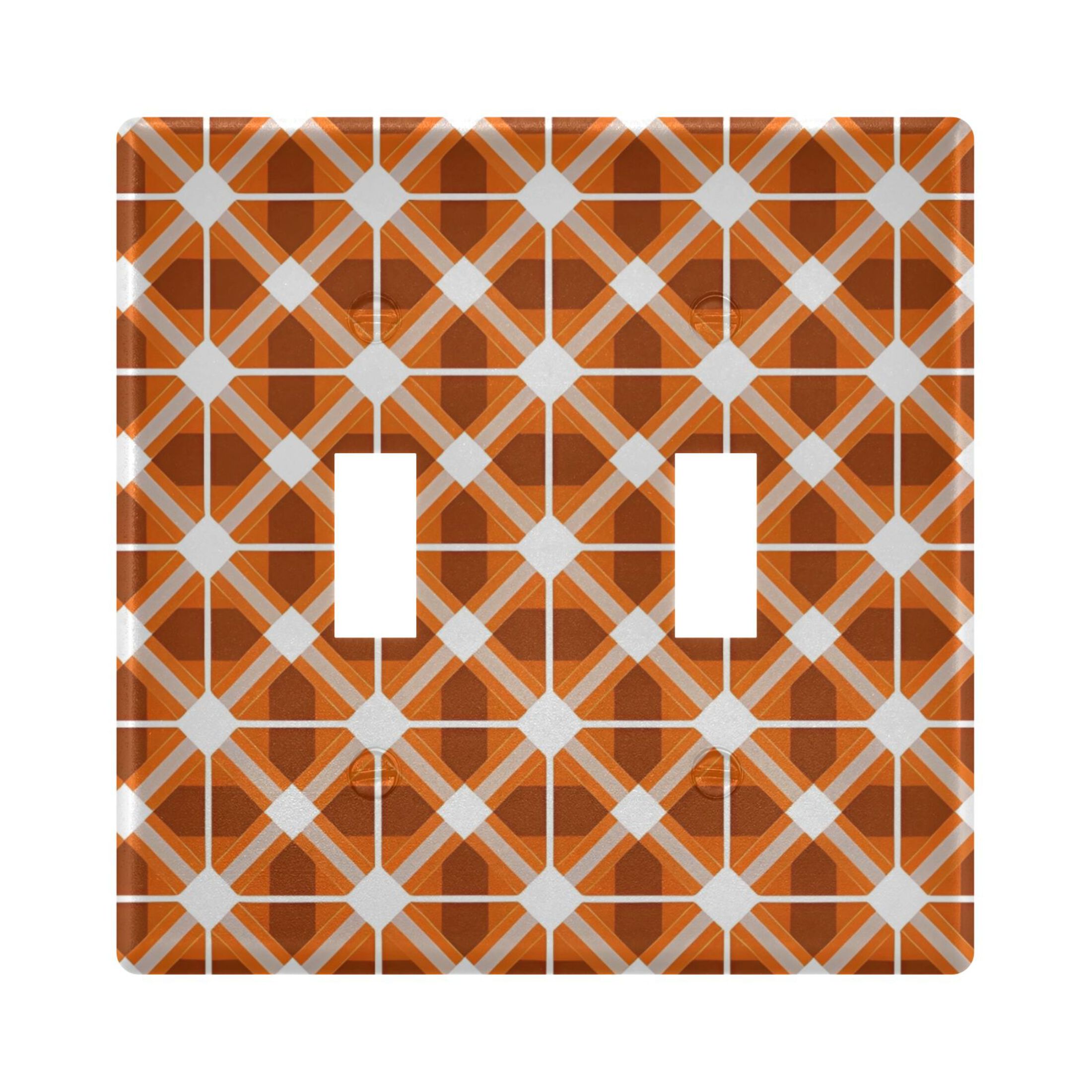2 Gang Switch Covers Lattice Grid Light Wall Plate Home Faceplate ...