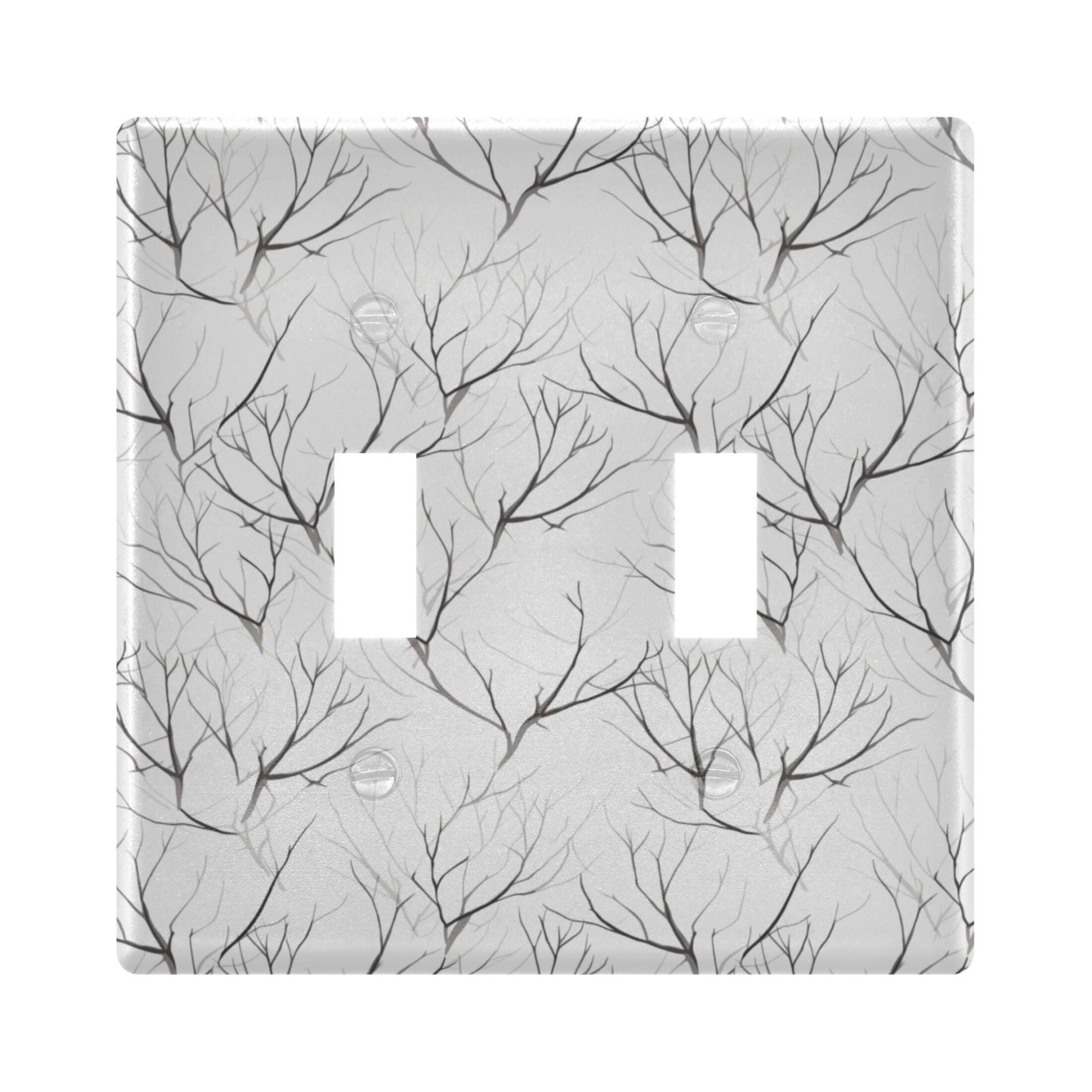 2 Gang Switch Covers Tree Branch Light Wall Plate Home Faceplate Switch ...