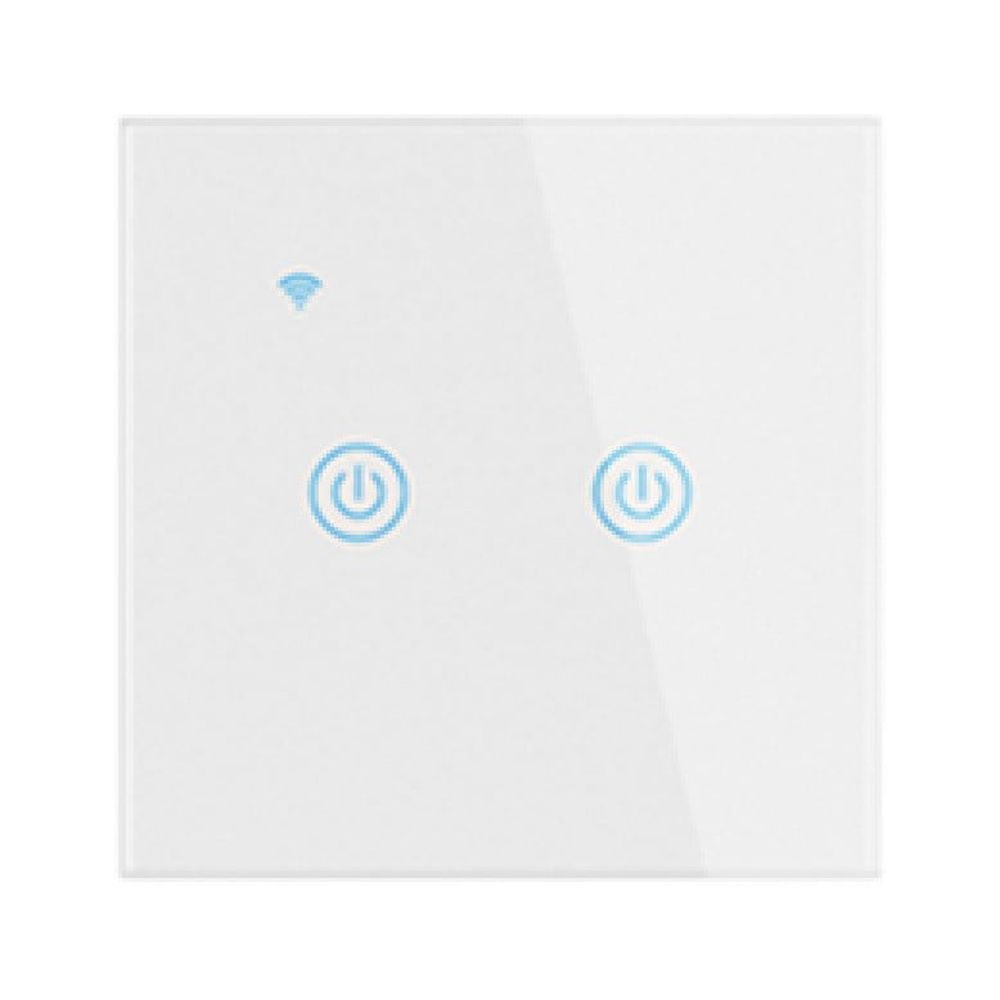 2 Gang White Smart WiFi Wall Light Switch Touch Panel - Walmart.com