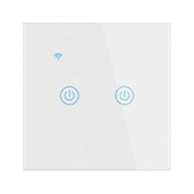 2 Gang White Smart WiFi Wall Light Switch Touch Panel - Walmart.com