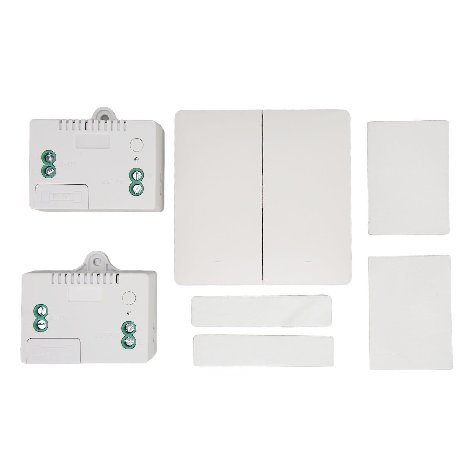 2 Gang Wireless Light Switch Remote Control Self Powered Wall Switch ...