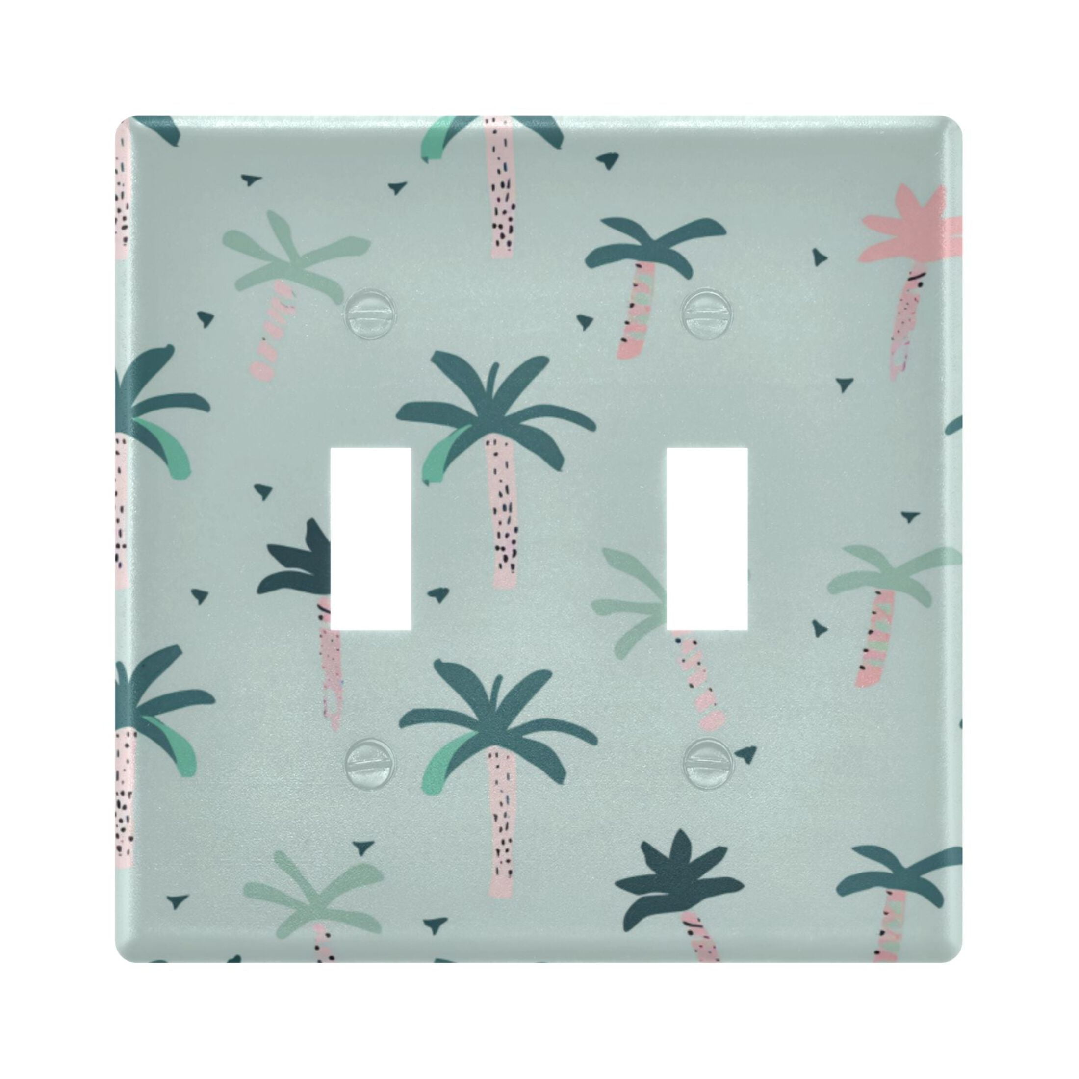 2 Gangs Switch Plate 4.56" × 4.48" Light Switch Cover Plate Wall Plate ...