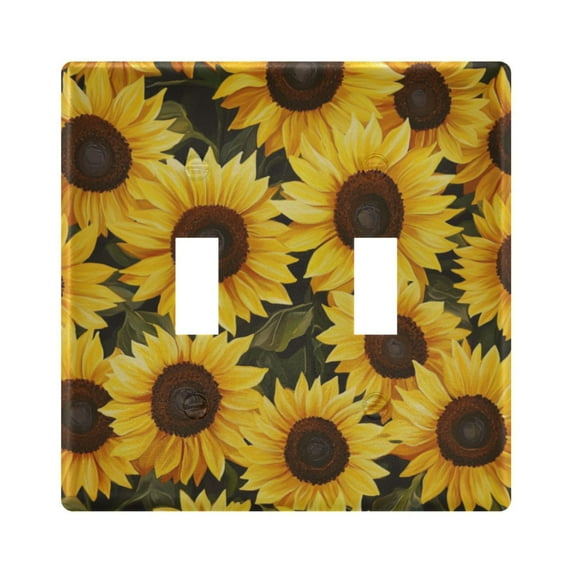 2 Gangs Switch Plate 4.56" × 4.48" Light Switch Cover Plate Wall Plate ...