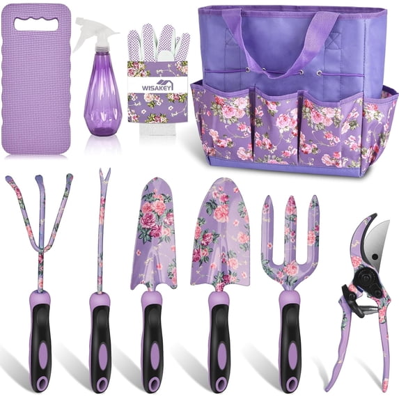 2 Garden Tool Set, 10 Piece Garden Tools, Green 9 Piece Gardening Tools ...