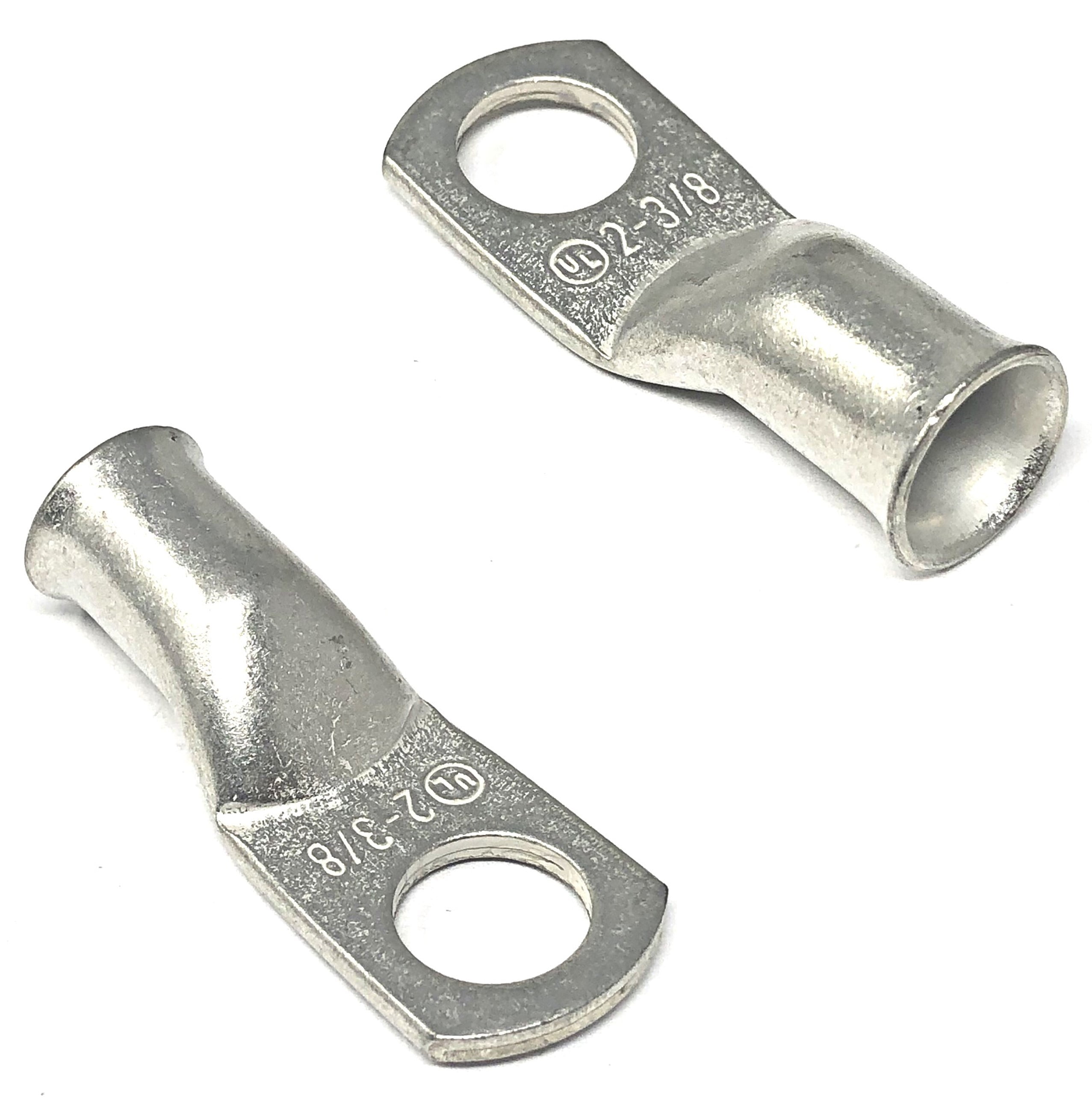 2-Gauge 3/8 in. Pure Copper Tin Coated Cable Lugs (10-Pack) - Walmart.com