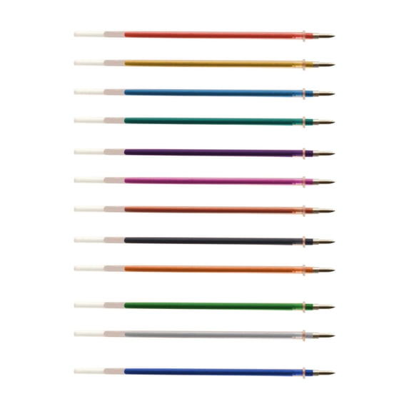 Under $2 Gel Pen Refills, Multicolor Pen Refills, 12 Colors Metallic ...