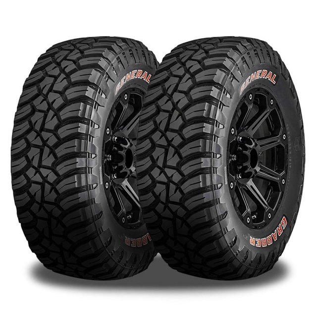 2 General Grabber X3 Red Letter 265/70R17 121/118Q Off-Road Mud Tires ...