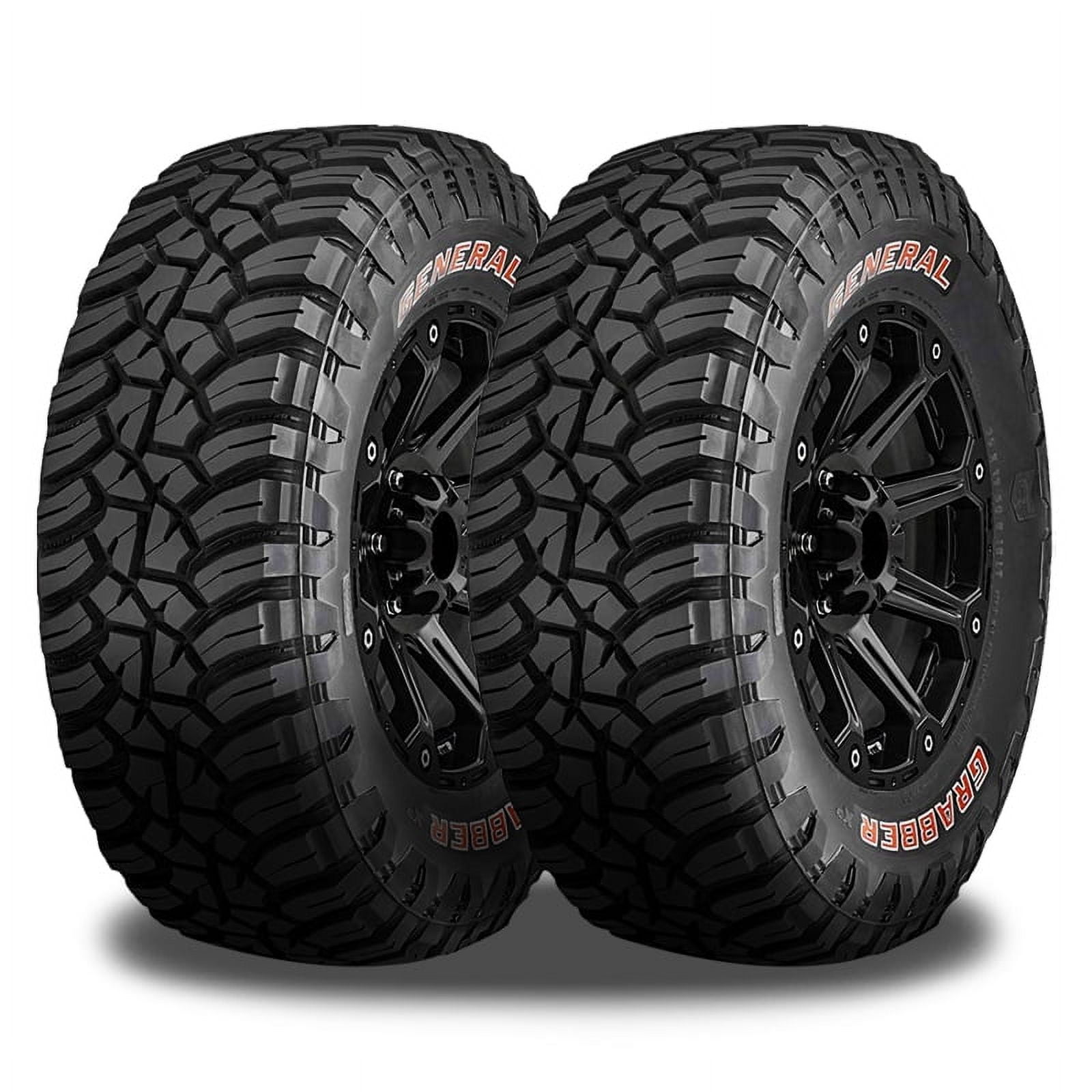 2 General Grabber X3 Red Letter 35x12.5x17 121Q Off-Road Mud Tires ...