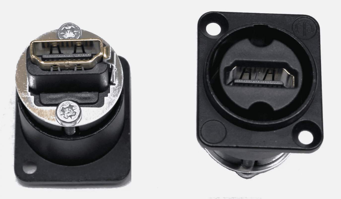 (2)Genuine NEUTRIK NAHDMI-W-B HDMI 1.3 D Series Feed-Thru Panel Mt ...