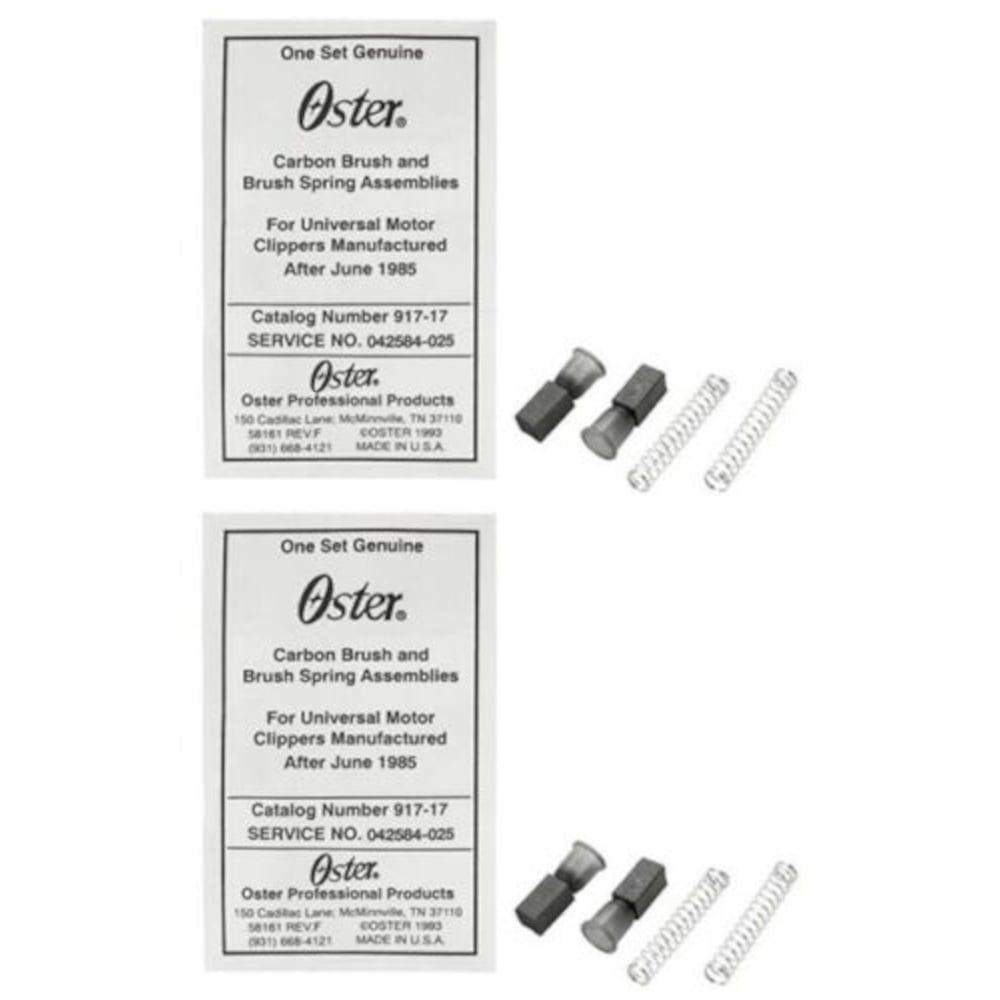 2 Genuine Oster Pro 42584025000 Clipper Carbon Brush and Spring ...