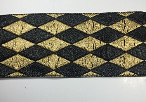 2" Geometric Jacquard Woven Ribbon Trim - 9 Continuous Yards - Color ...