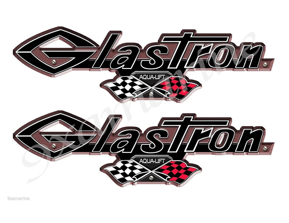 2 Glastron 3D Vintage Boat Stickers. Remastered stickers for boat ...