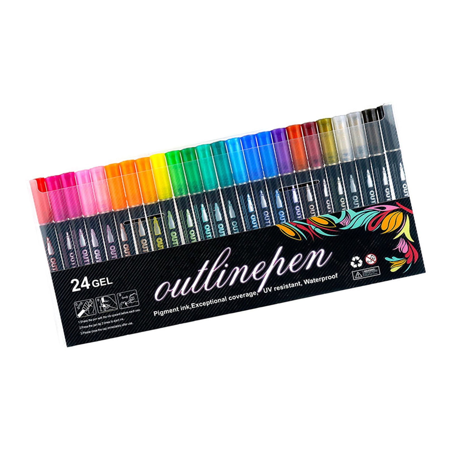 2. Glittering Gel Markers with Bold Metallic Lines Smooth for Drawing ...