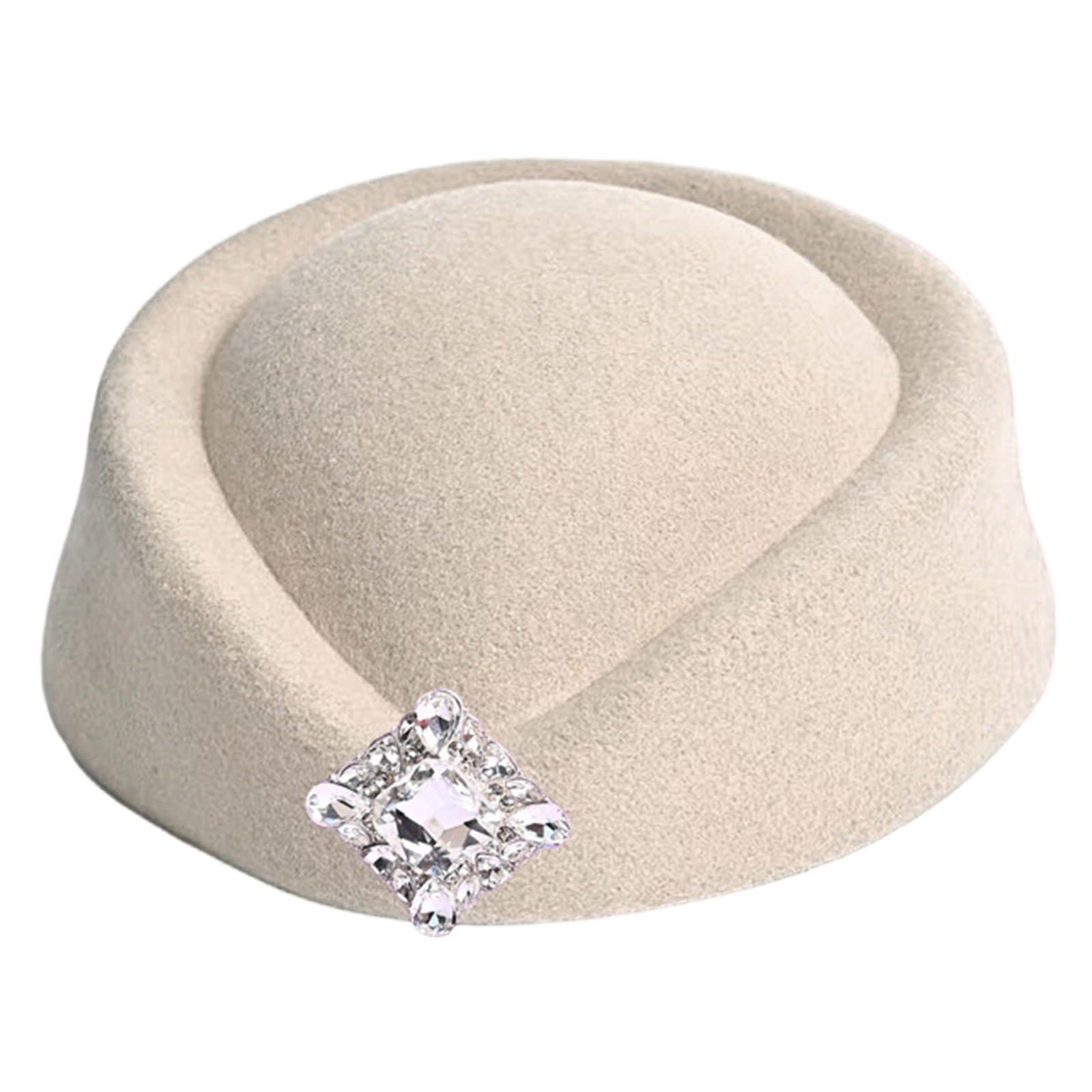2. Glittering Rhinestones Top Cap Cold Weather Comfortable Hat British Design Women's Daily ...