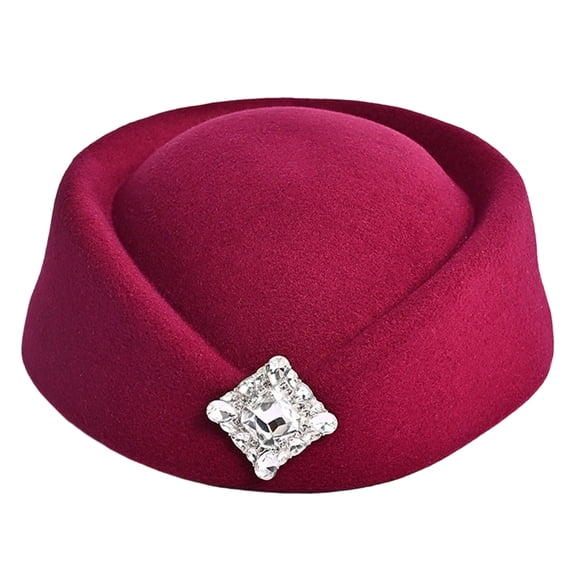 2. Glittering Rhinestones Top Cap Cold Weather Comfortable Hat British ...