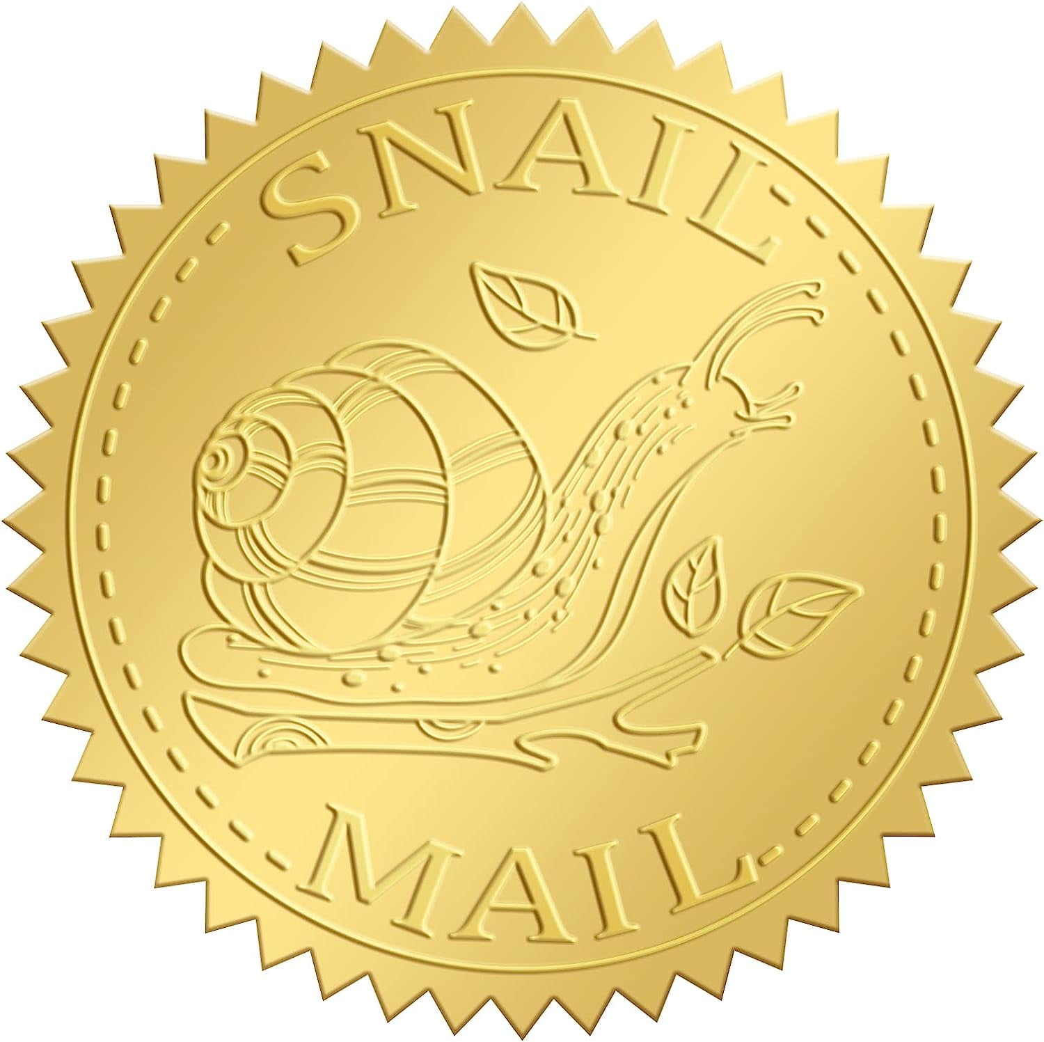 2 Gold Foil Sticker Snail Mail 100pcs Certificate Seals Gold Embossed ...