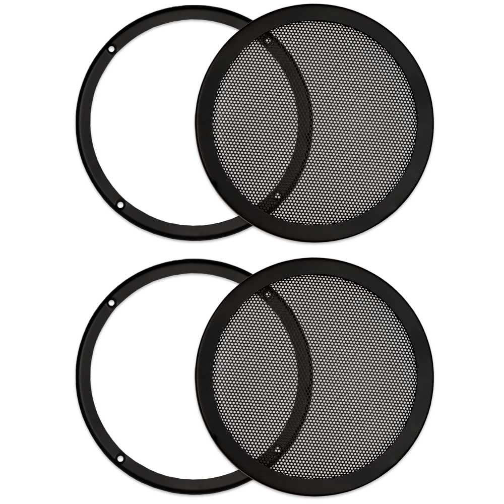 2 Goldwood Sound SG-M8 Heavy Duty Steel Mesh Snap On Woofer Grills for ...