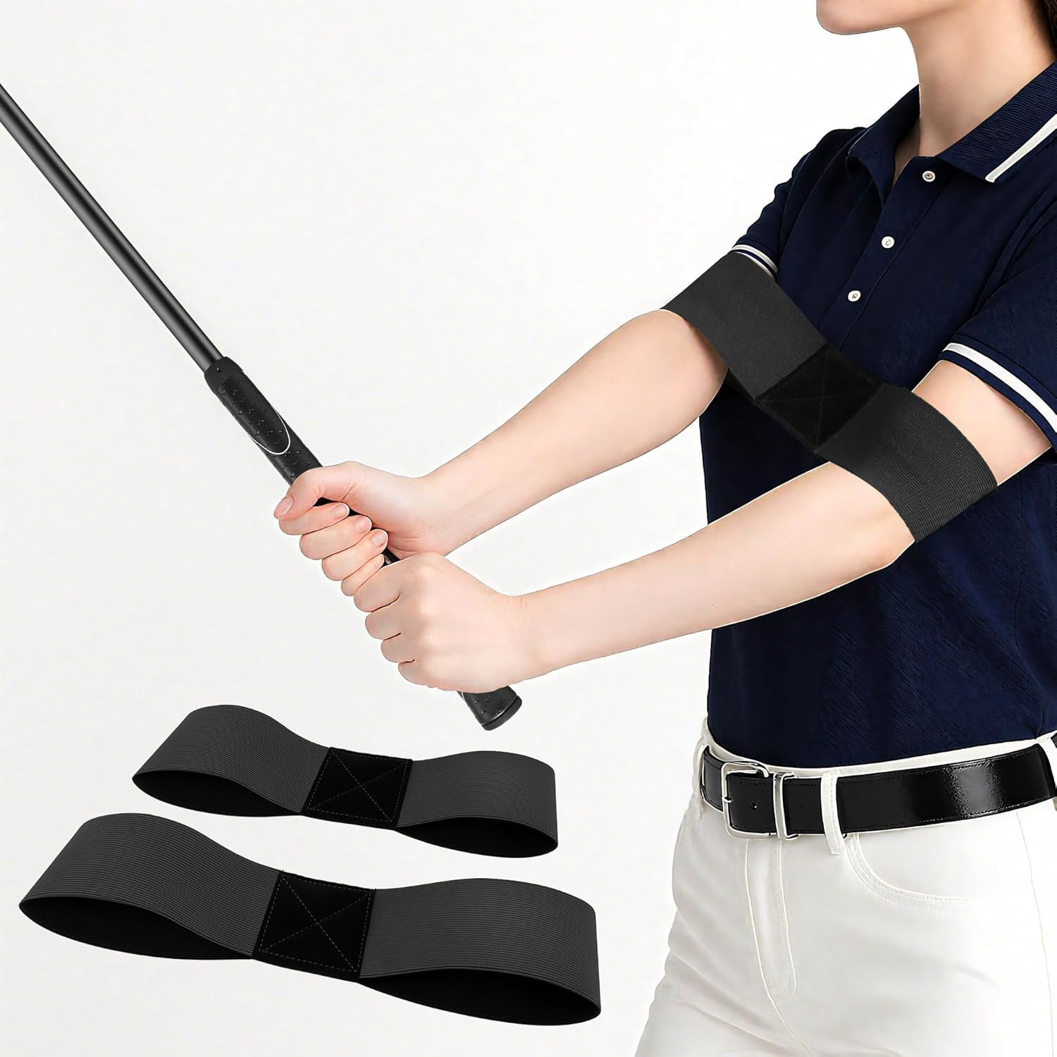 2 Golf Swing Aid Swing Correcting Arm Band for Memory & Connection ...