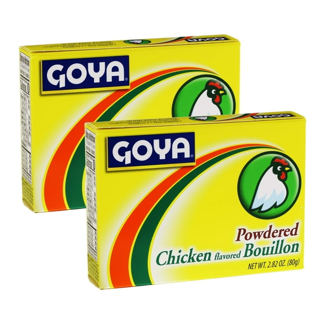 (2) Goya Powdered Chicken Bouillon 2.82oz Gluten Fat and Cholesterol ...