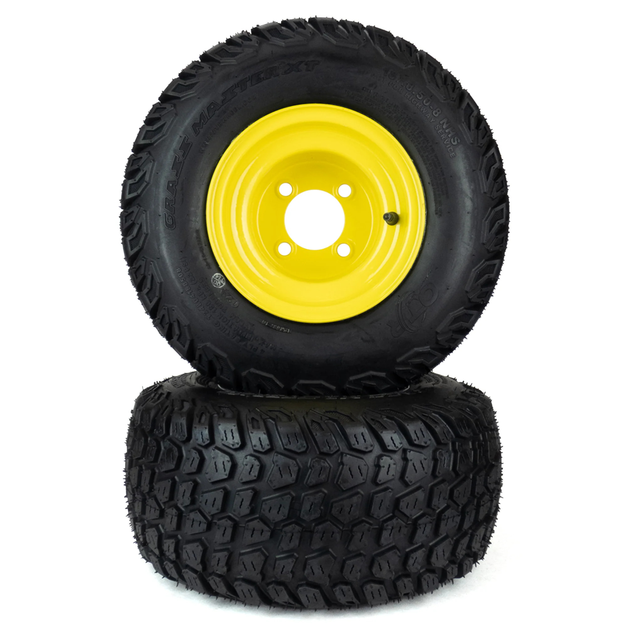(2) Grassmaster XT Tire Assemblies 18x8.50-8 Fits John Deere ZTrak ...