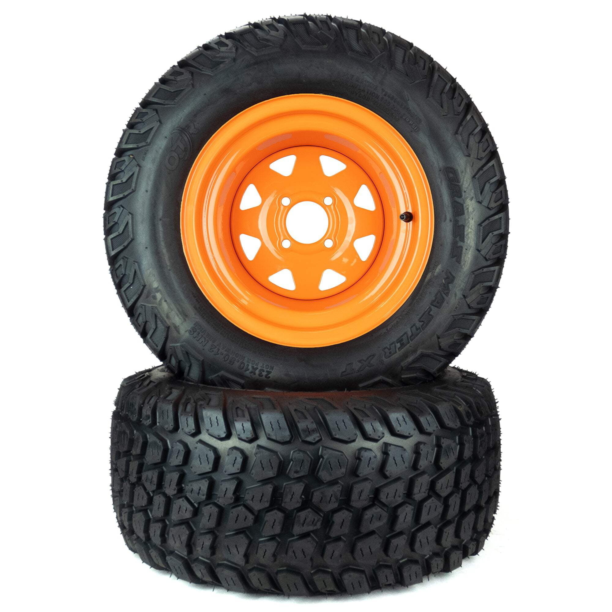 (2) Grassmaster XT Tire Assemblies 23x9.50-12 Scag Cougar Tiger Cub 52 ...