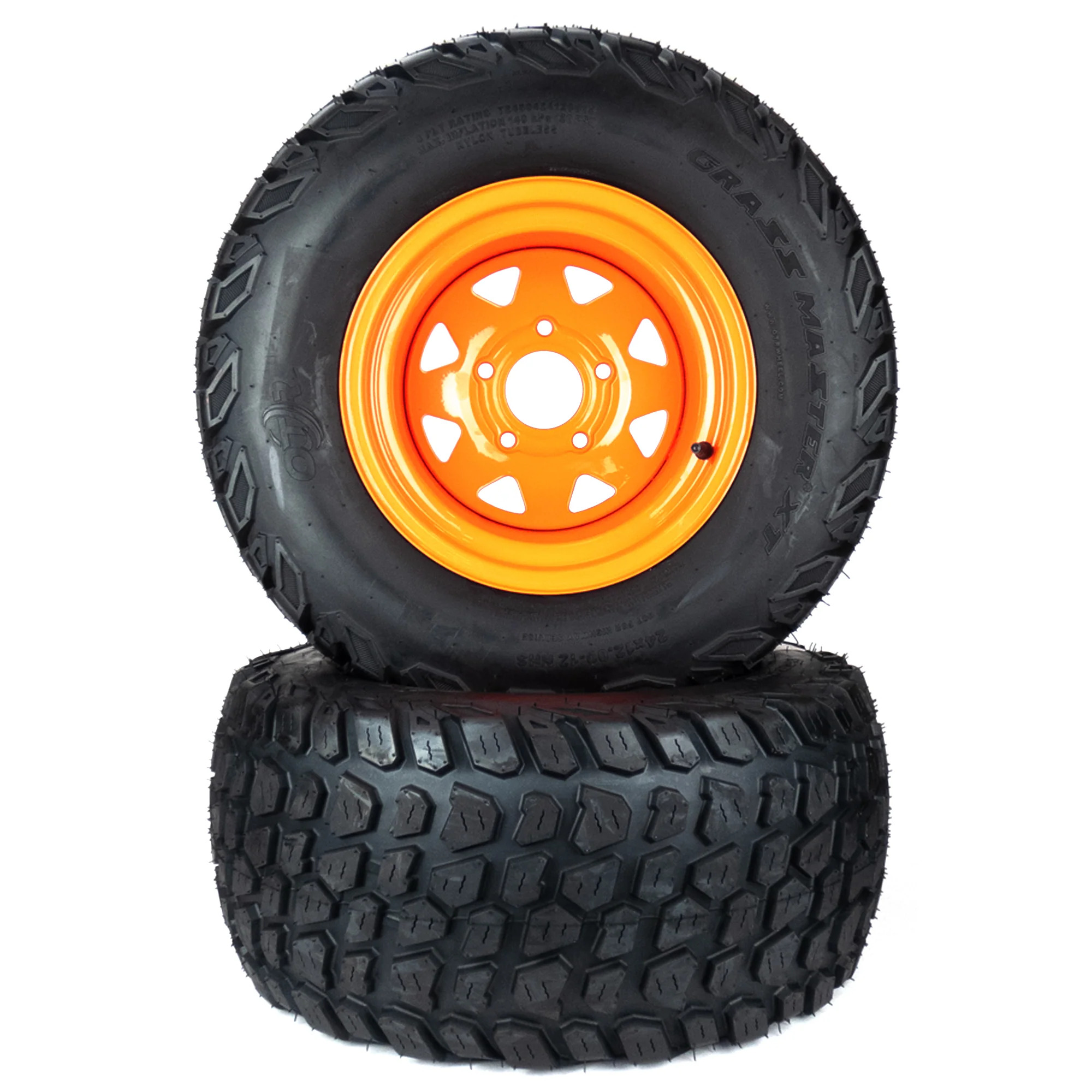 (2) Grassmaster XT Tire Assemblies 24x12.00-12 Fits Scag Cheetah 61" 72 ...