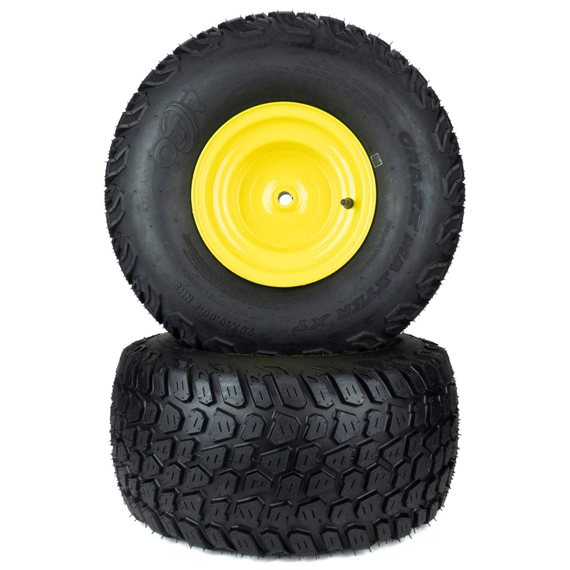 (2) Grassmaster XT Tire Assm 20x10.00-8 John Deere 100 Series GY20637 ...