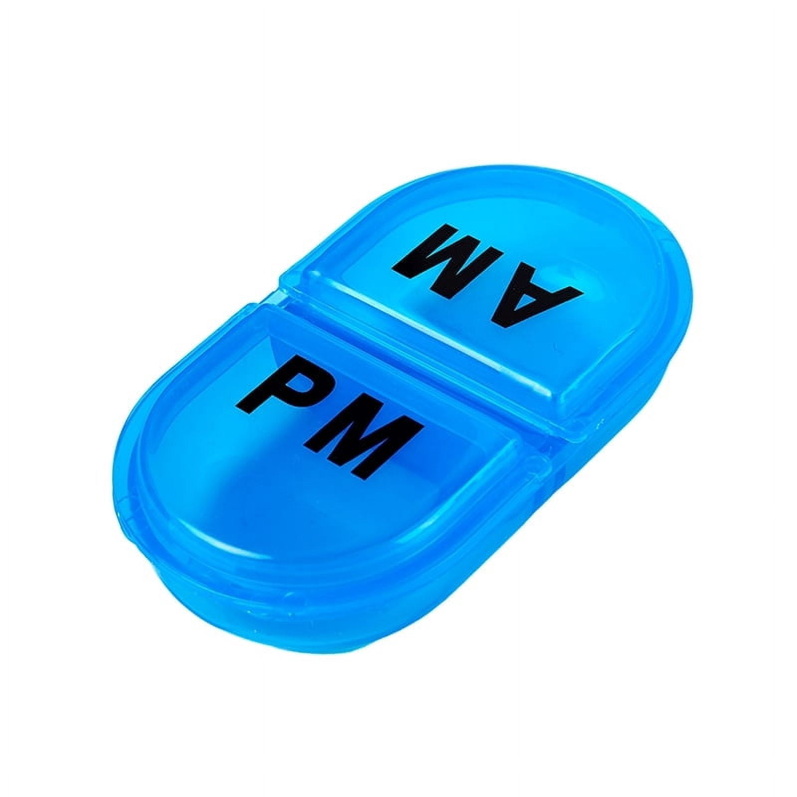 2 Grids Waterproof Pill Organizer Portable Oval Pill Box Pill Container ...