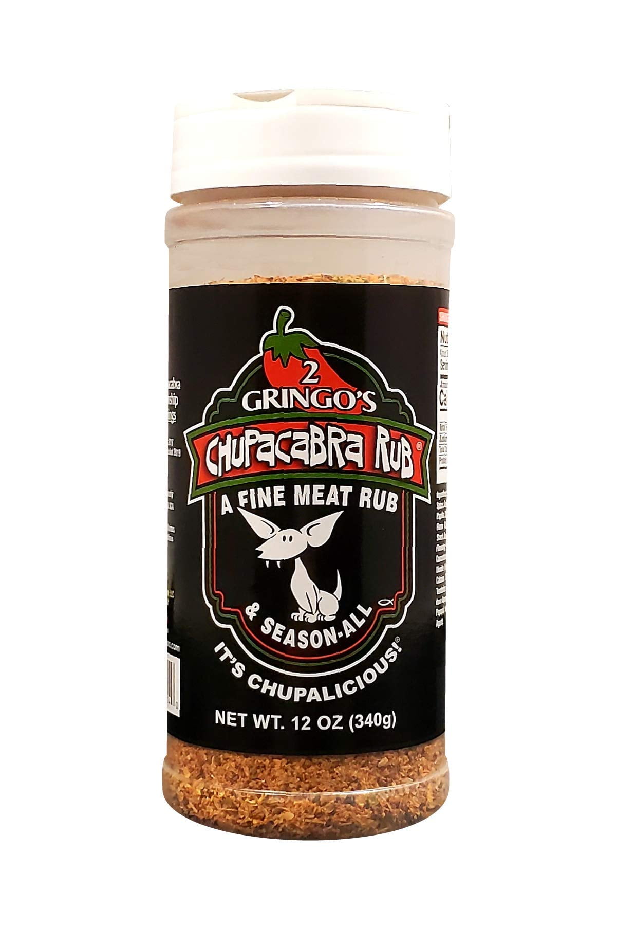 2 Gringos Chupacabra Original Fine MDA05 Meat Rub, 12 Ounces - Walmart.com