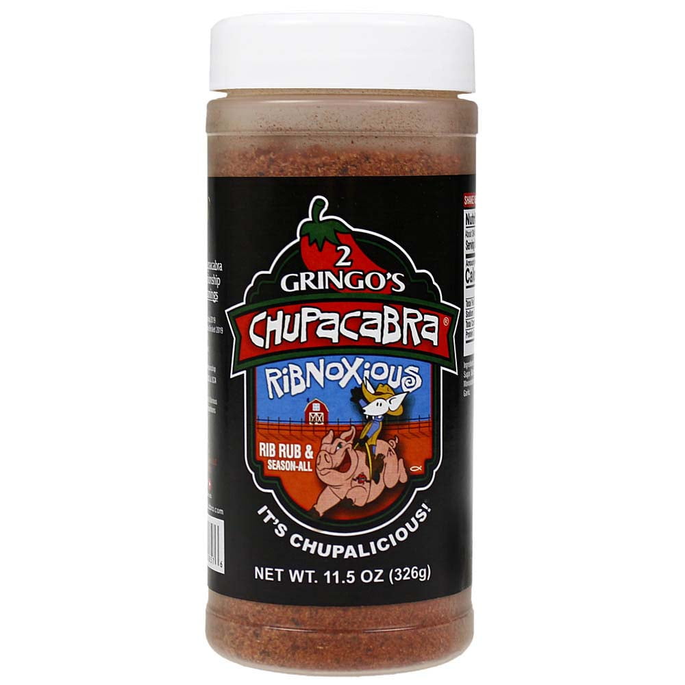 2 Gringos Chupacabra Ribnoxious Rub 11.5 Oz, Sweet Savory with Touch of ...