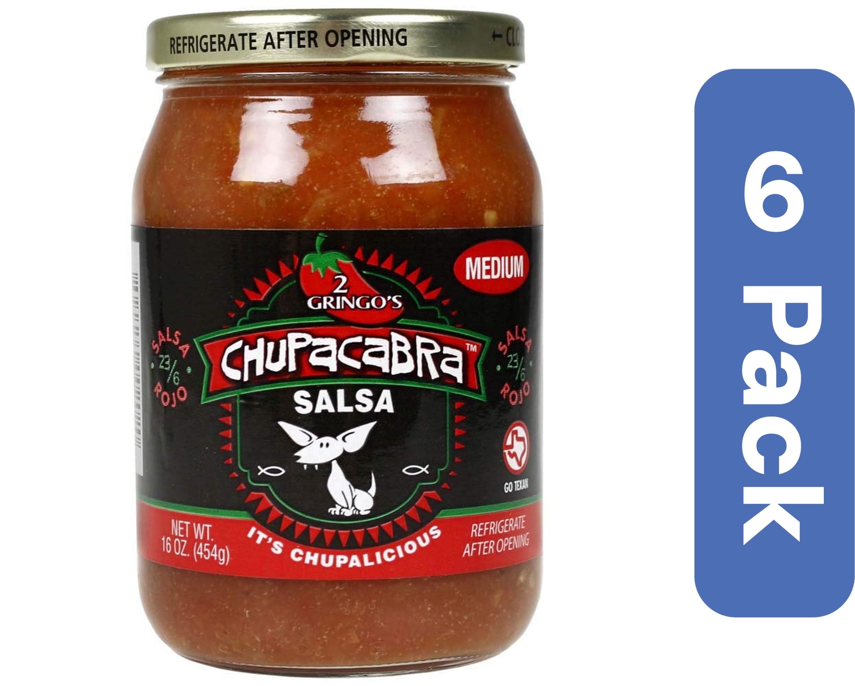 2 Gringos Chupacabra Salsa Medium 16 oz (Pack Of 6) - Walmart.com