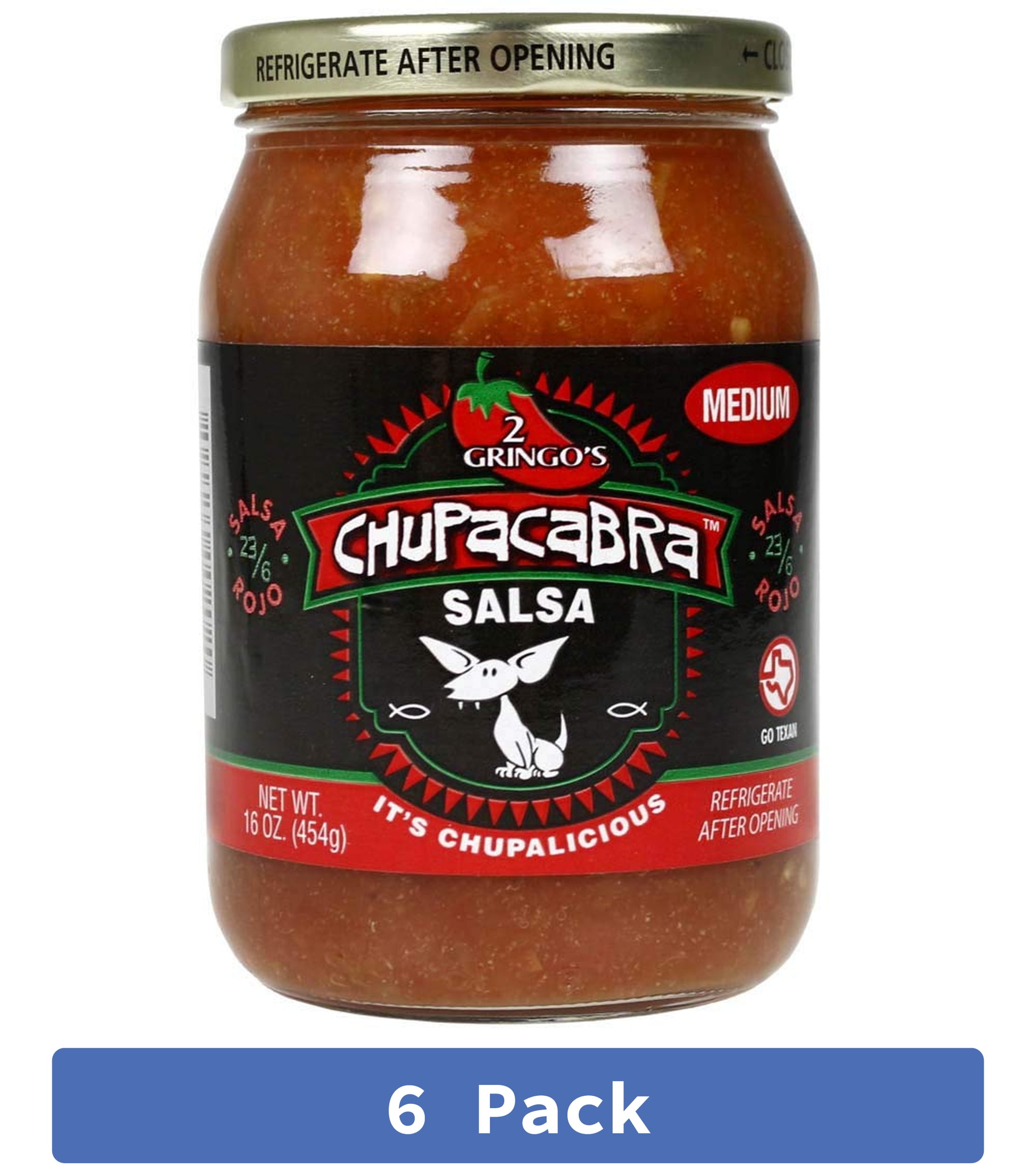 2 Gringos Chupacabra Salsa Medium 16 oz (Pack Of 6) - Walmart.com