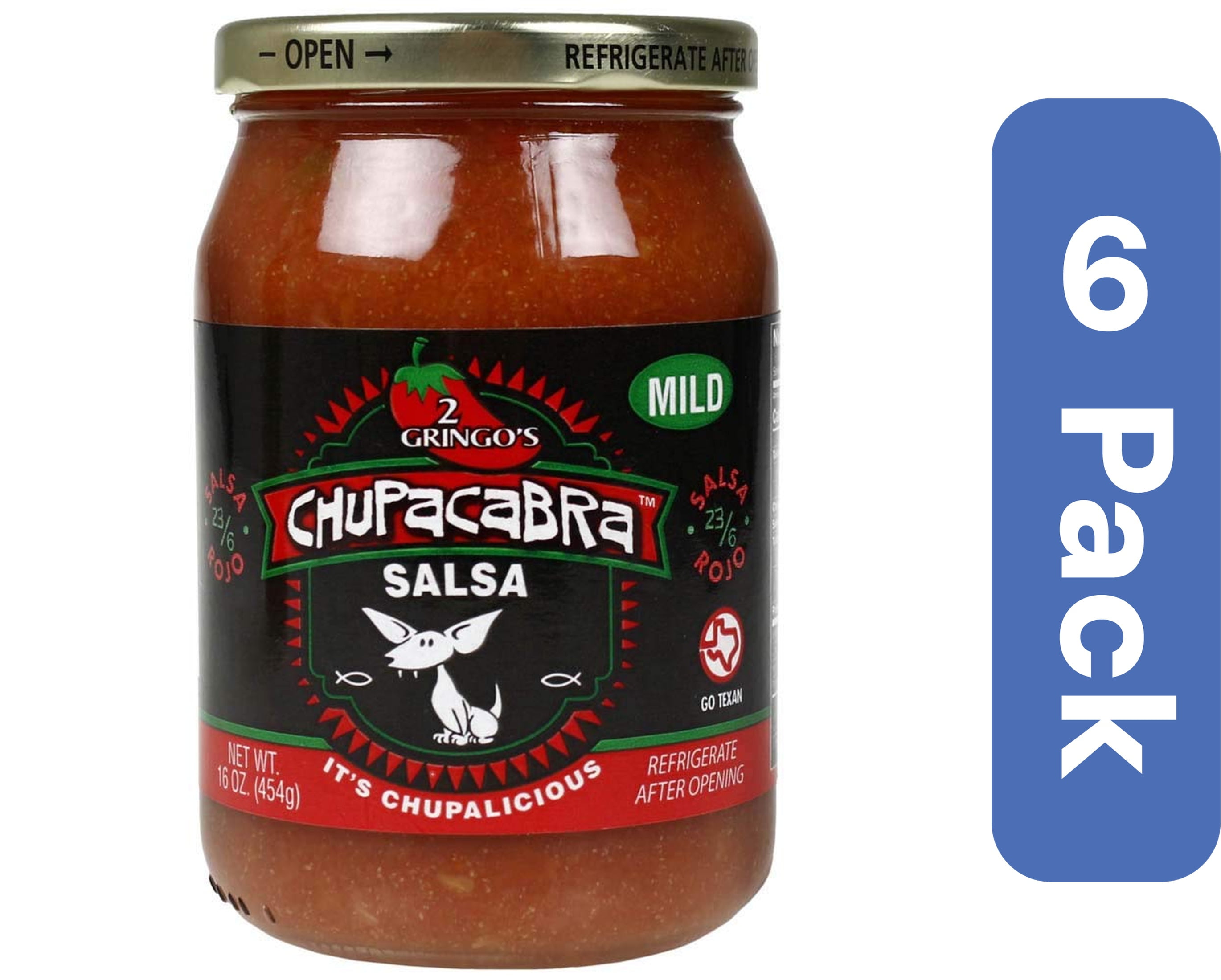2 Gringos Chupacabra Salsa Mild 16 oz (Pack Of 6) - Walmart.com