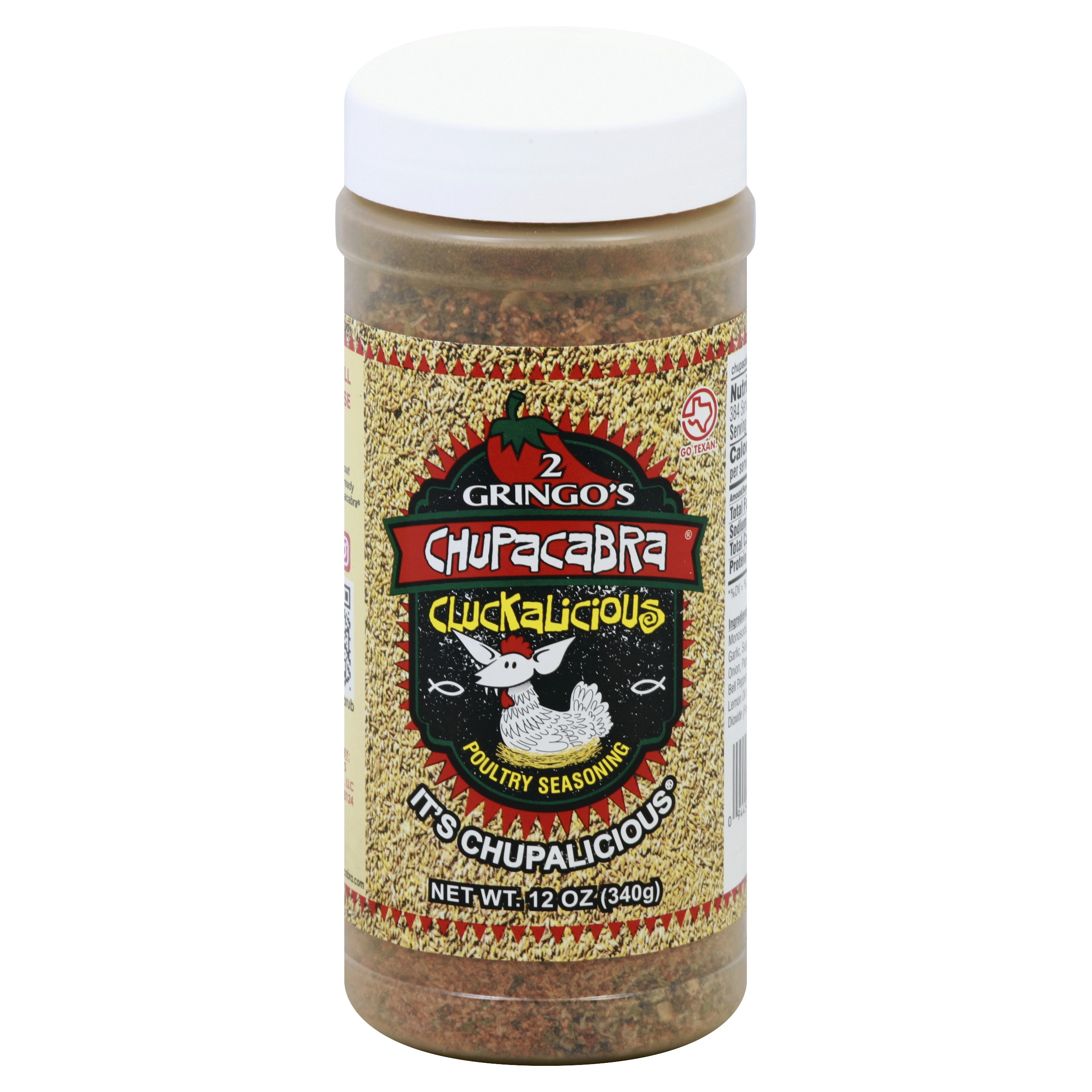 2 Gringos Chupacabra Seasoning Rub Cluckalicious 12 oz (Pack Of 6 ...