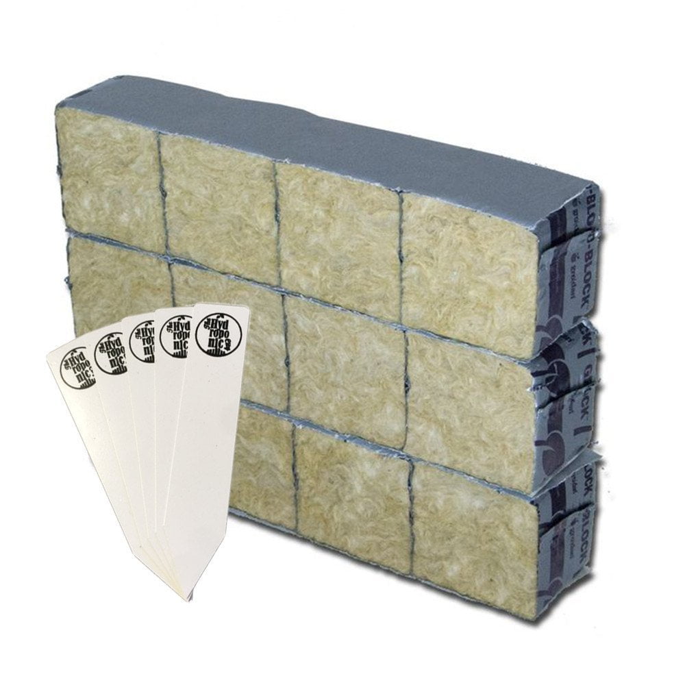 2" Grodan Mini-Blocks Rockwool Starter Cubes, 24 Wrapped Cubes + THCity ...