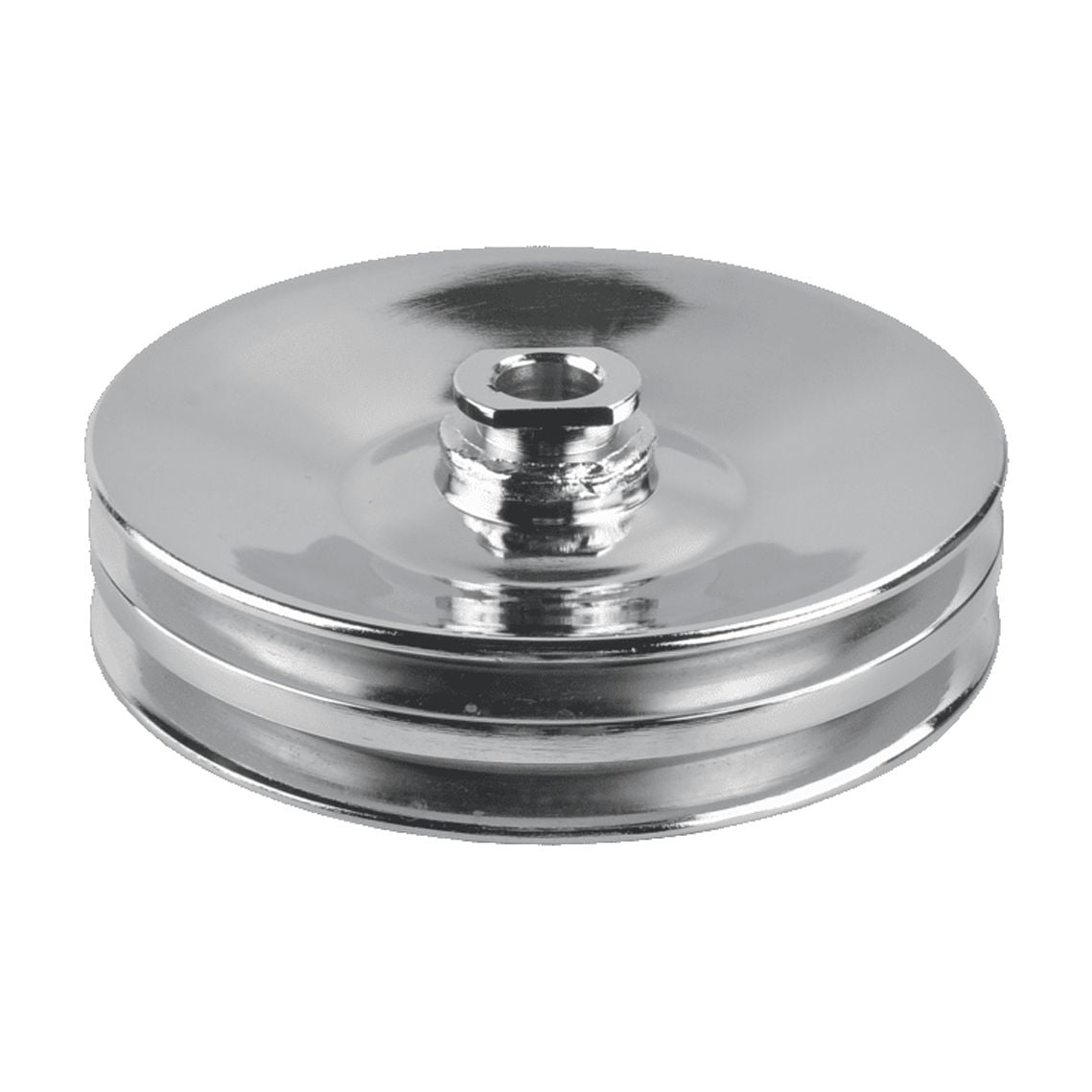 2 Groove Chrome Power Steering Pump Pulley for GM Chevy V-Belt Key Way ...