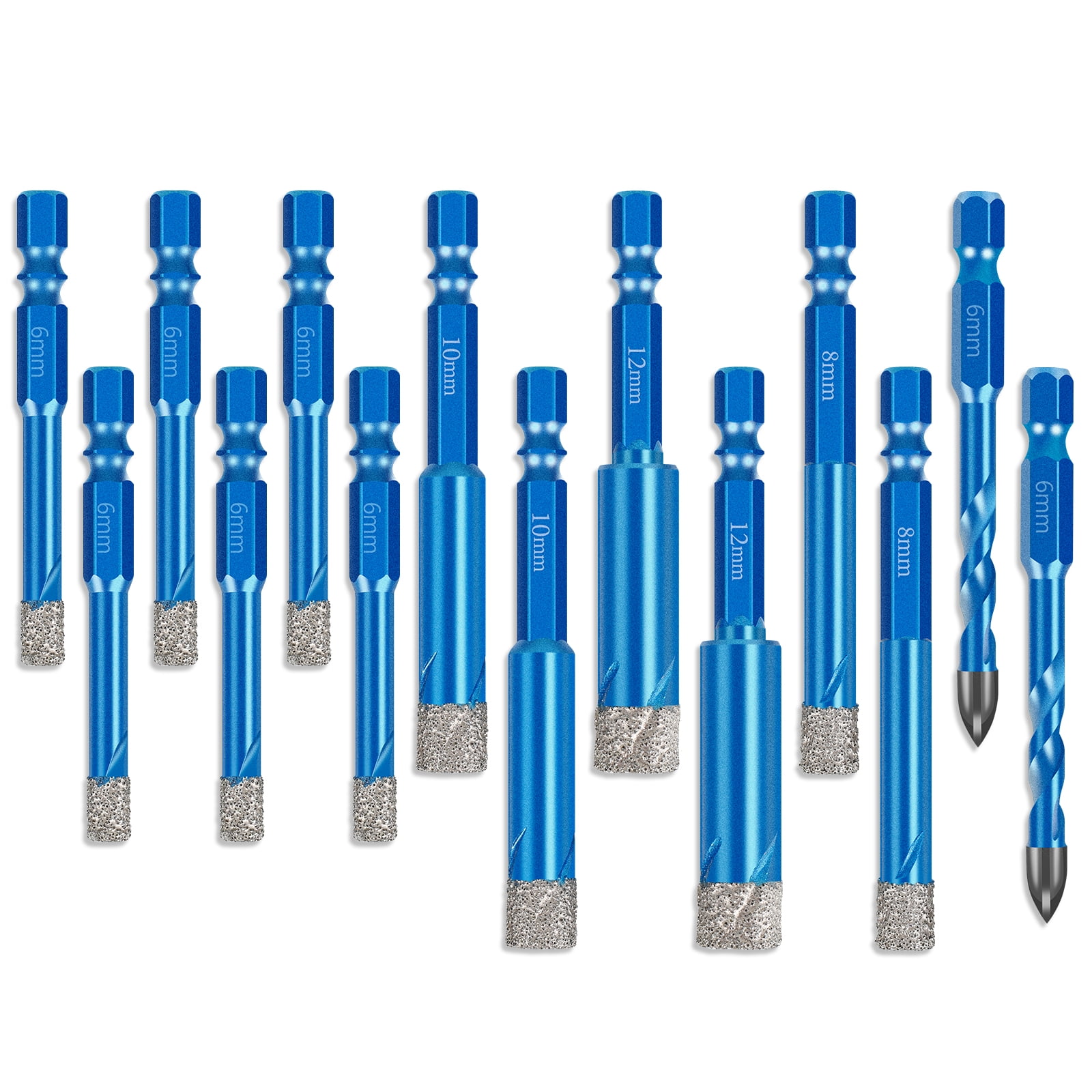 2 Groups Tile Drill Bit Set With Hex Shank Efficient Multipurpose ...
